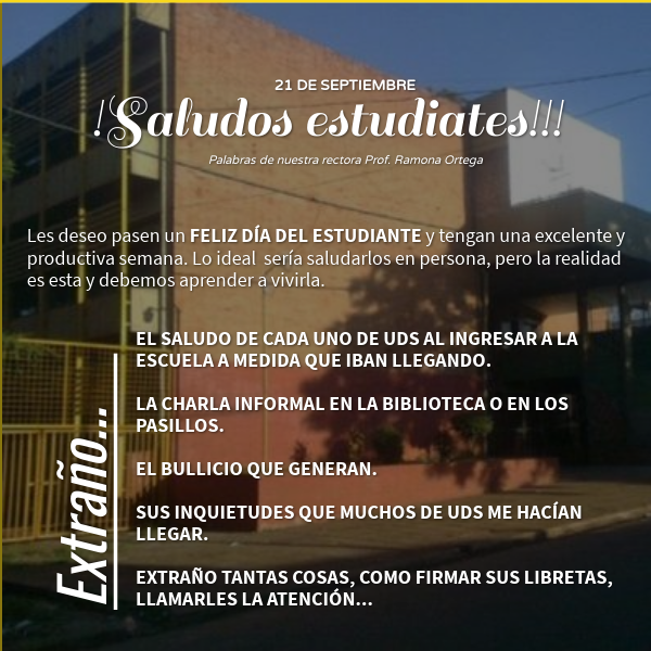 Palabras de la rectora del IP0403