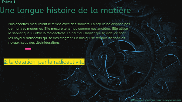 enseignement scientifique datation | Genially