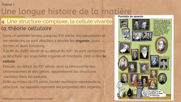 enseignement scientifique théorie cellulaire | Genially