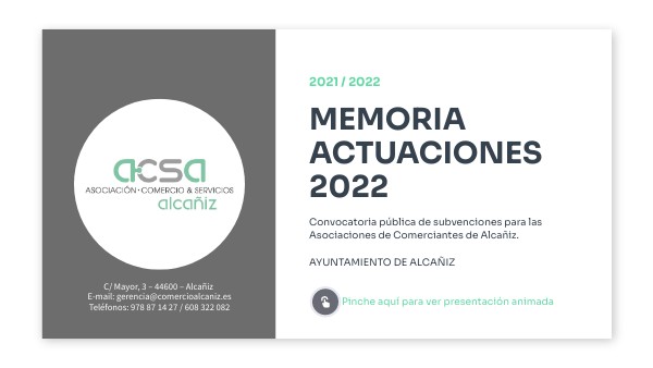 ACSA_Ayto. Alcañiz_Memoria solicitud_2022