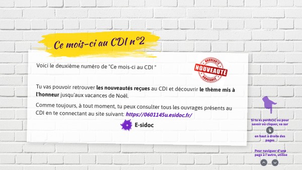 Ce mois-ci au CDI nov 2021 | Genially