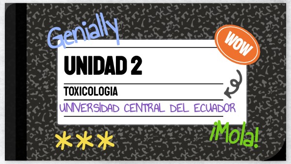 UNIDAD 2 TOXICOLOGIA UCE | Genially