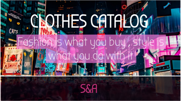 CLOTHES CATALOG | Genially