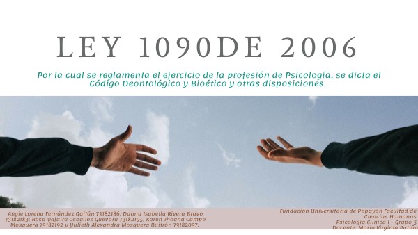 PRESENTACIÓN PSICOLOGÍA LEY 1090