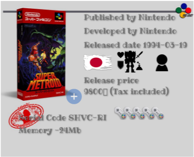 Super Metroid - Super Famicom (SFC)