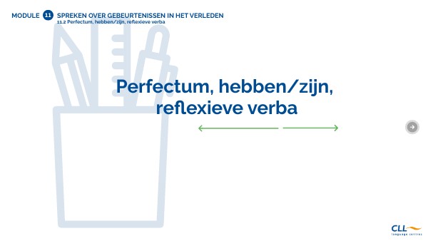 11.2 Perfectum, hebben/zijn, reflexieve verba | Genially