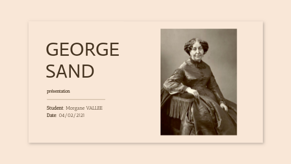 GEORGE SAND | Genially