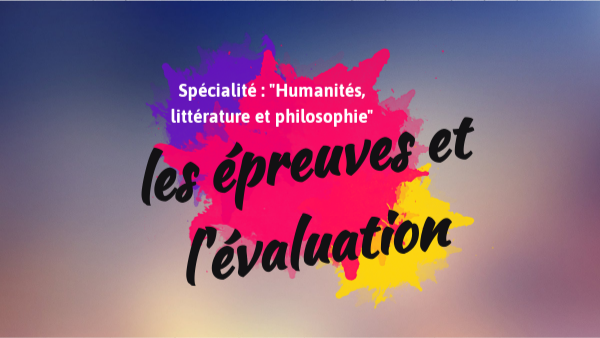 HLP-première-présentation des épreuves | Genially