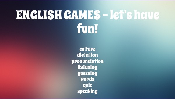 English games 5e | Genially