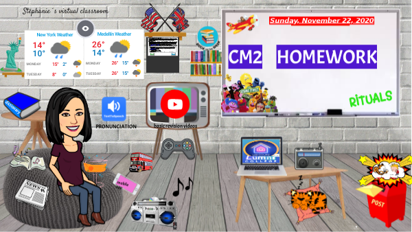 My English class CM2 - Homework- November 23rd