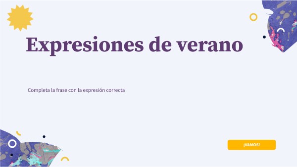 EXPRESIONES DE VERANO | Genially