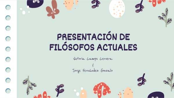 Filósofos actuales | Genially