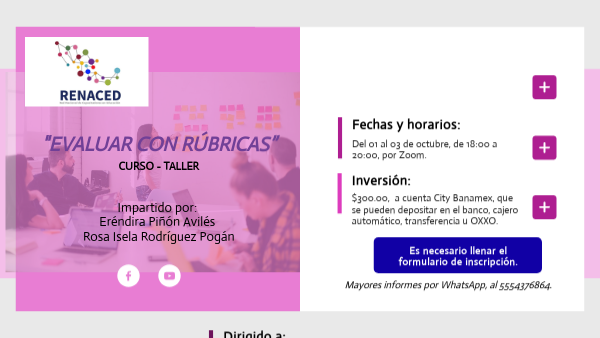 Taller "Evaluar con rúbricas" | Genially