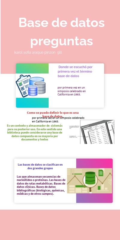 base de datos taller preguntas | Genially