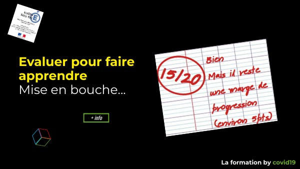Formation: Evaluer pour apprendre | Genially