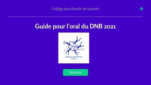 Oral du DNB 2021 | Genially