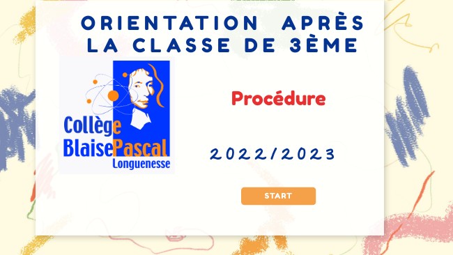 2022-2023 - BP : Procédure d'orientation 3e | Genially