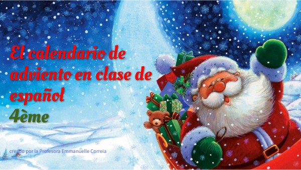 2022 Calendario de adviento 4ème | Genially