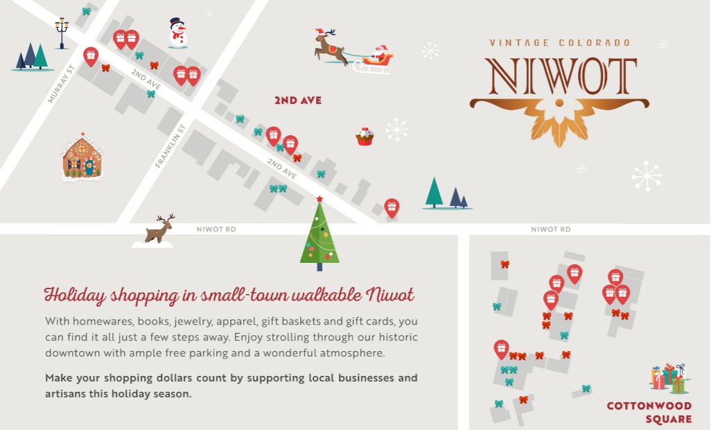 Niwot Holiday Shopping Map