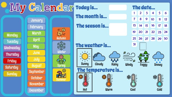 English Calendar | Genially