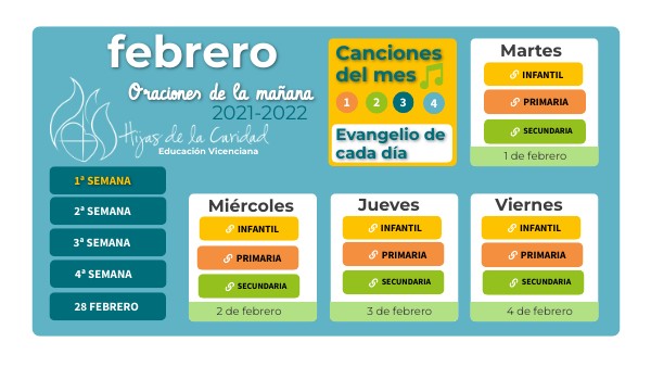 Febrero 2022- Oraciones de la mañana HHCC | Genially