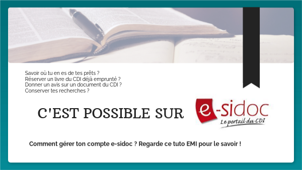 e-sidoc mon compte | Genially