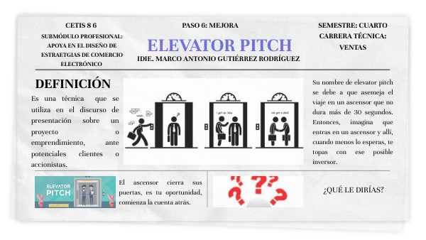 ELEVATOR PITCH | Genially