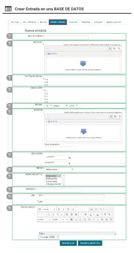 Entrada de Base de datos | Genially