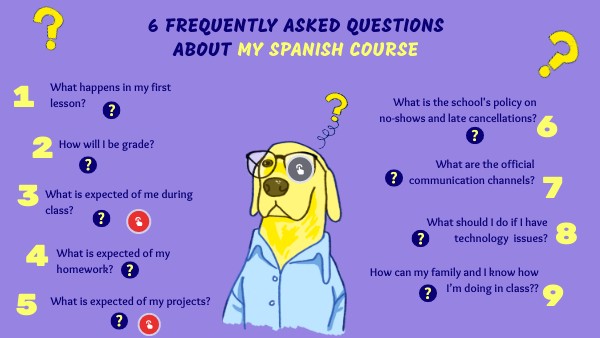 FAQ Spanish course | Genially