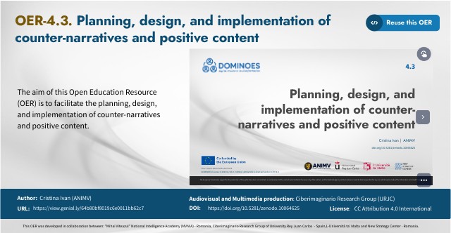 OER- 4.3 -Planning, design, and implementation of counter-narratives