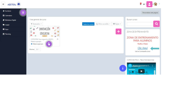 Primeros pasos en el campus virtual | Genially