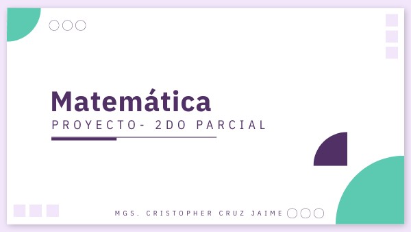 PROYECTO SEGUNDO PARCIAL 3RO BGU A