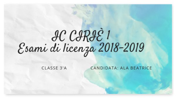 presentazione d'esame | Genially