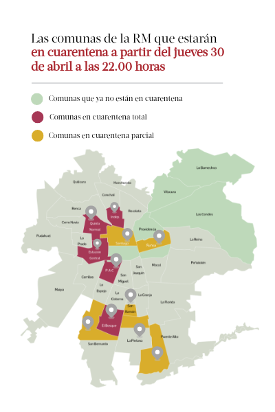 Comunas Cuarentena RM 30 abril