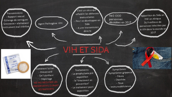 carte mentale sur le vih | Genially