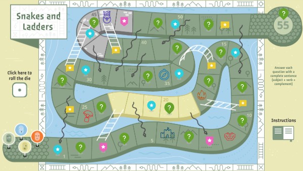 EFL A2 Snakes and Ladders - Simple Past | Genially