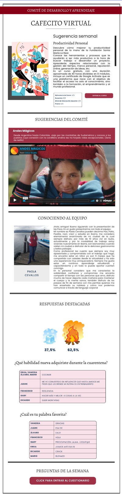 Boletín Semana # 8 | Genially