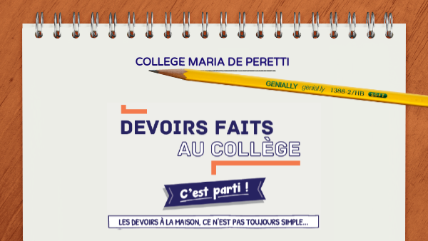 Présentation DEVOIRS FAITS - Collège Maria de Peretti