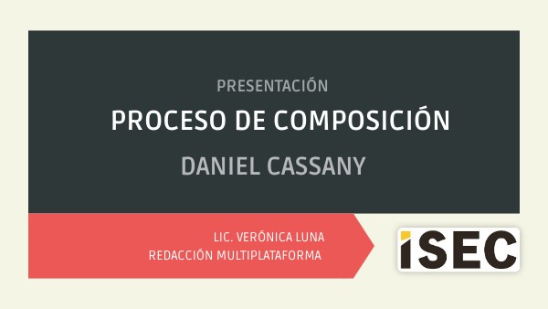 Composición textual Daniel Cassany