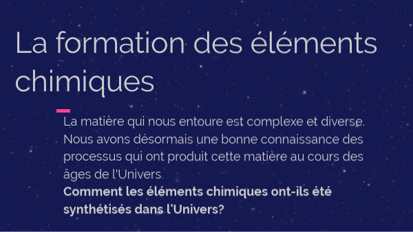 1ES AD La formation des éléments chimiques 2021