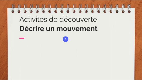 2° AD Décrire un mouvement | Genially