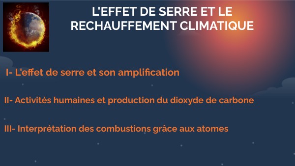 4ème - Séquence 1 - Chapitre 3 : L'effet de serre et le réchau