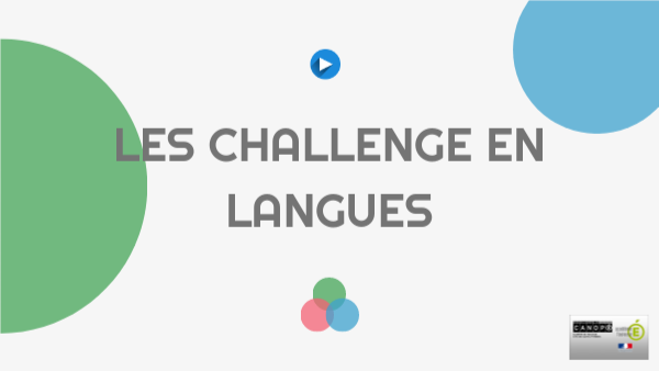 Challenge-en-langues | Genially