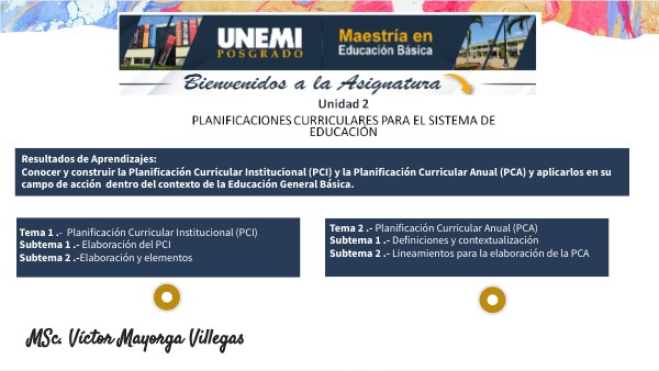 UNIDAD 2:PLANIFICACIONES CURRICULARES PARA EL SISTEMA NACIONAL DE EDUC | Genially