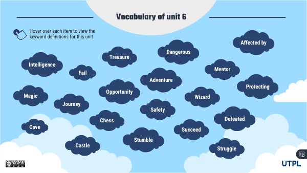 Vocabulary of unit 6