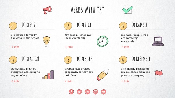 verbs with "r"