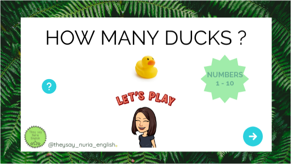 GAME COUNTING DUCKS 1 to 10 | Genially