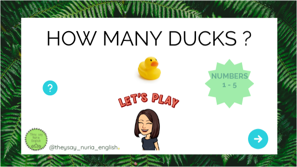 GAME COUNTING DUCKS 1 to 5 | Genially