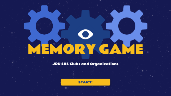 JRU SHS CLUBS MEMORY GAME | Genially