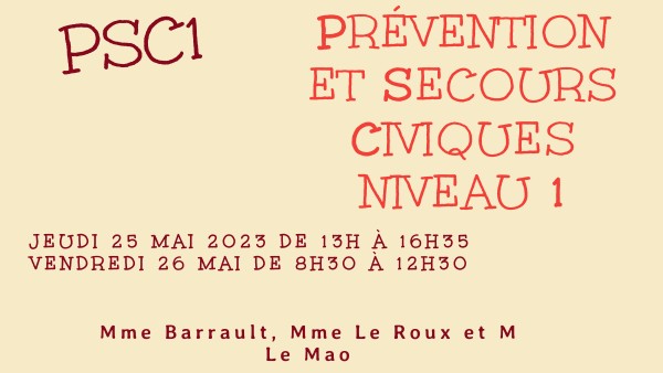 Formation PSC1 | Genially